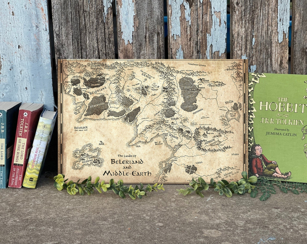 Beleriand Middle Earth Map Illustration Print Lord of the Rings Silmar ... Beleriand Middle Earth Map Illustration Print Lord of the Rings Silmar ...