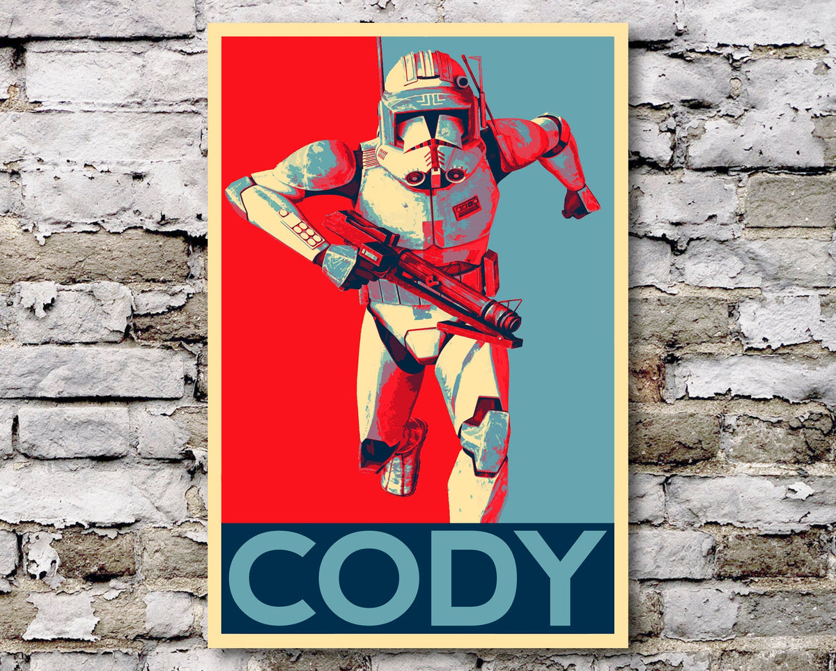 Commander Cody Pop Art Illustration - Star Wars Clone Wars Home Decor ...