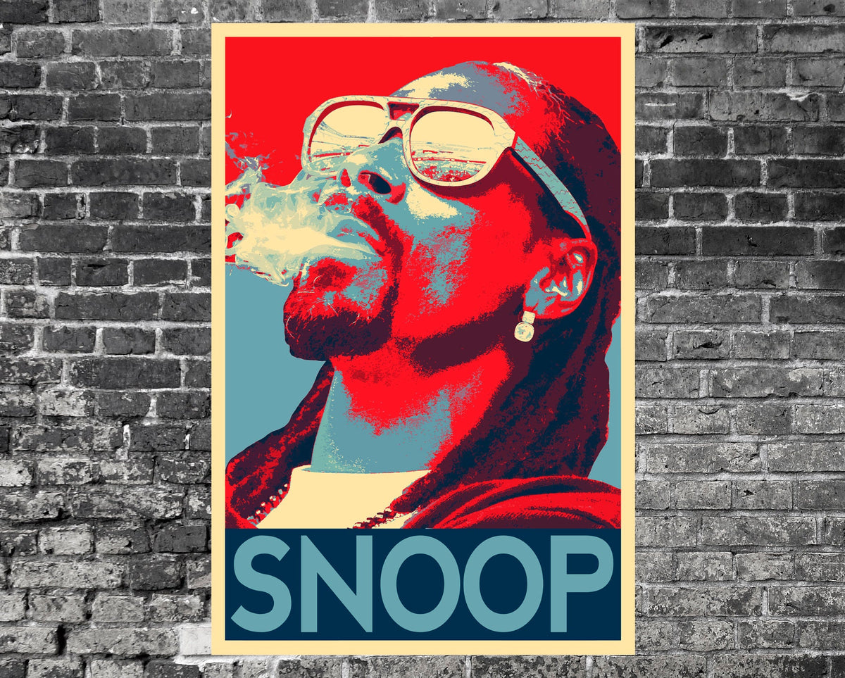 Snoop Dogg Pop Art Illustration - Rap Hip hop Music Icon Home Decor in ...