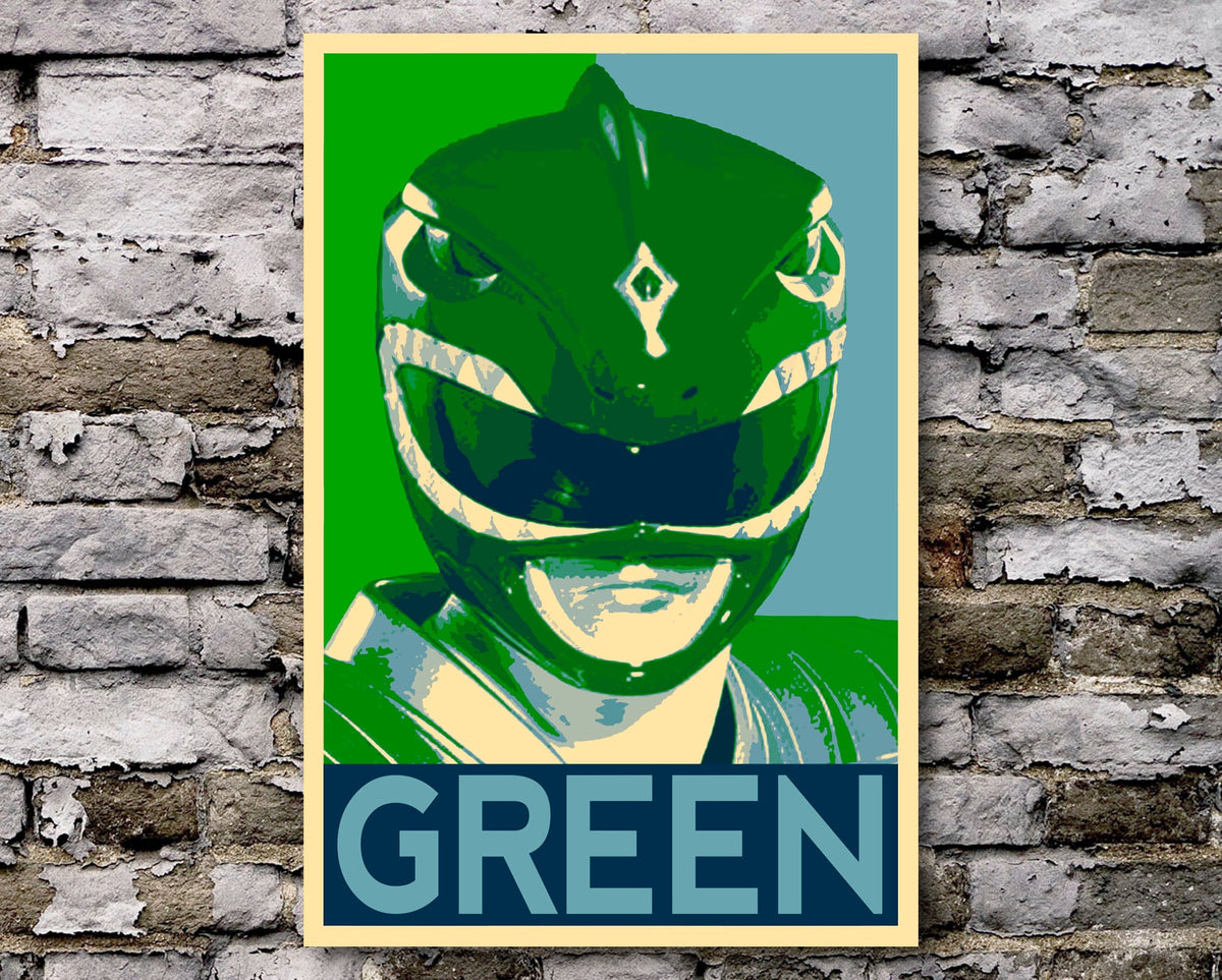 Power Rangers Green Ranger Pop Art Illustration - 90's Television Home ...