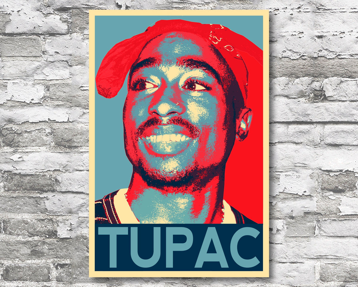 Tupac Shakur Pop Art Illustration - 2Pac Rap Hip hop Music Icon Home D ...