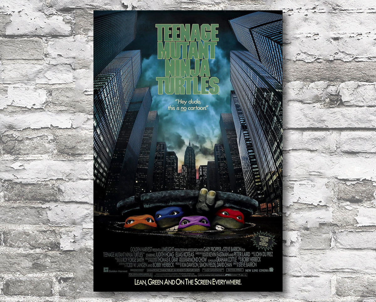 Teenage Mutant Ninja Turtles 1990 Vintage Movie Poster Reprint - Super ...
