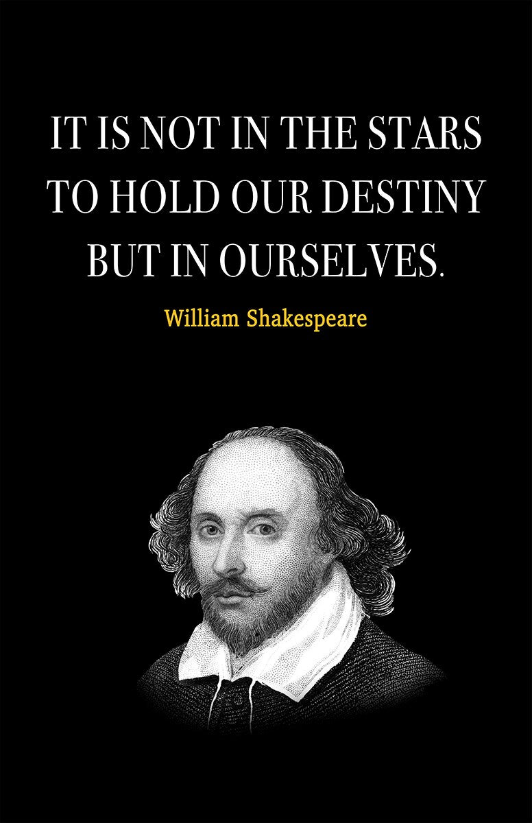 William Shakespeare Motivational Quote Poster Print #1 (11 x 17 inches ...