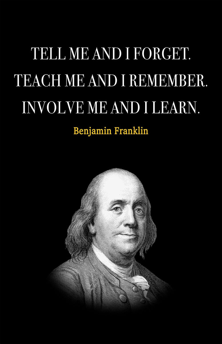 Benjamin Franklin Education Quote Poster Print #17 (11 x 17 inches ...